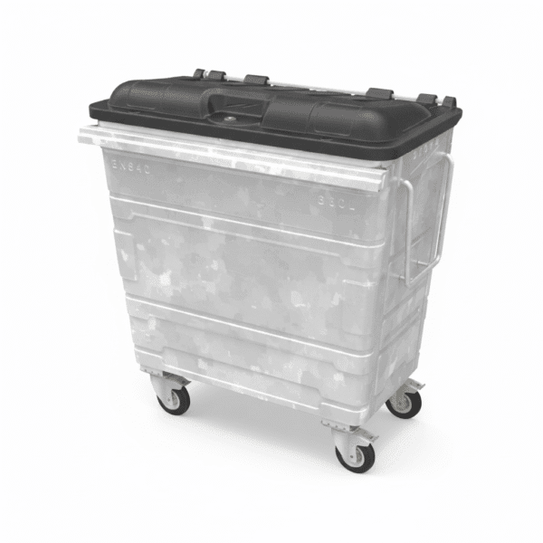 Buy General Waste Bin & Recycle Bin 660L (Galvanized Steel)