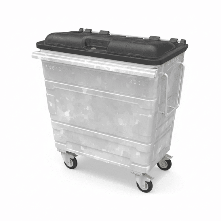 Buy General Waste Bin & Recycle Bin 660L (Galvanized Steel)